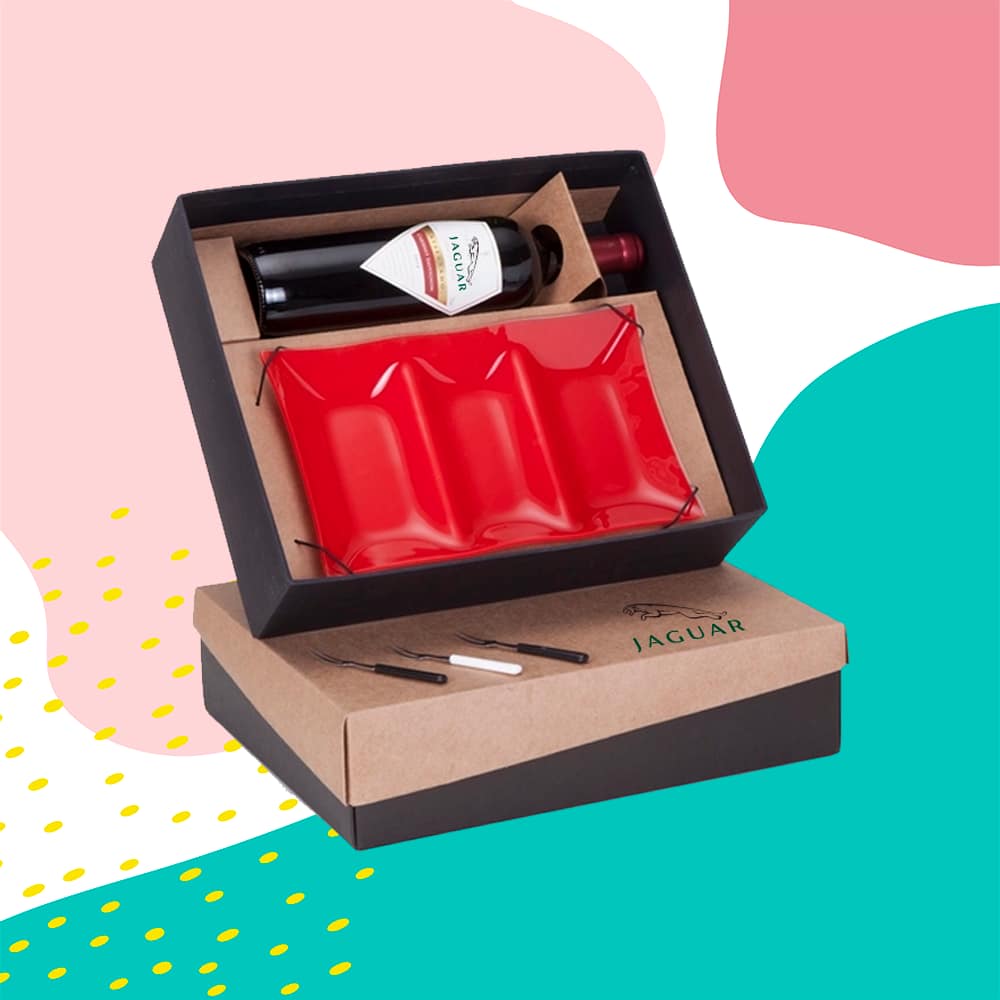 Kit Vinho Com Petisqueira Personalizado | HM Brindes